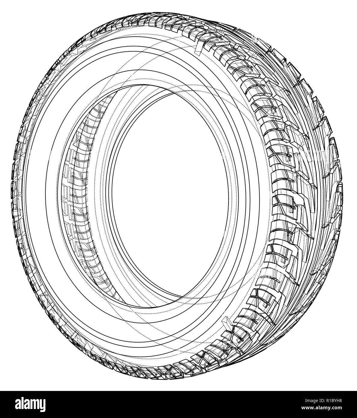 3d rendering tire Stock Vector Images - Alamy