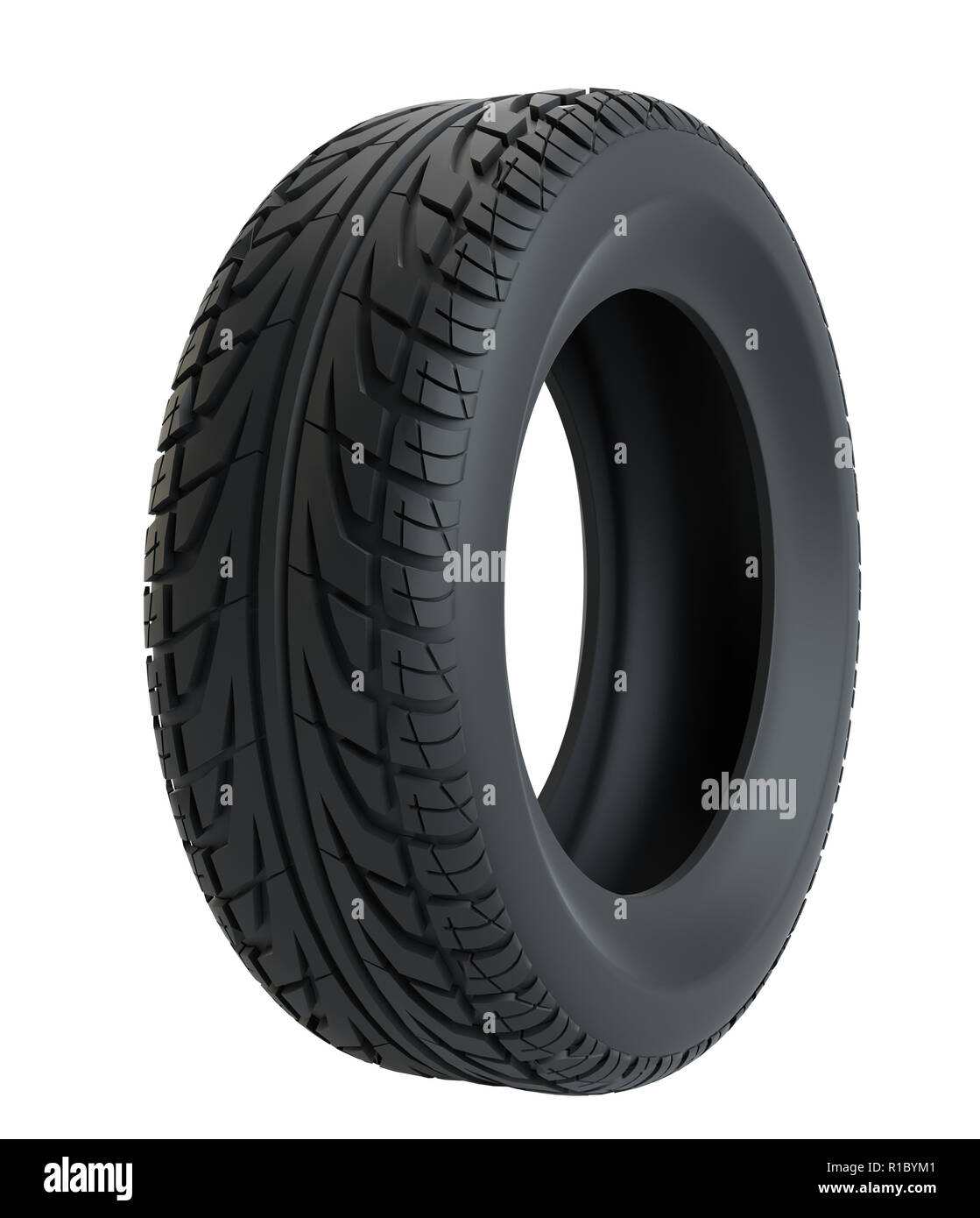 Car tire isolated on white background Stock Photo - Alamy