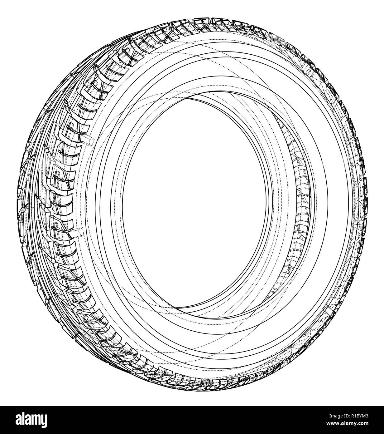 3d rendering tire Stock Vector Images - Alamy