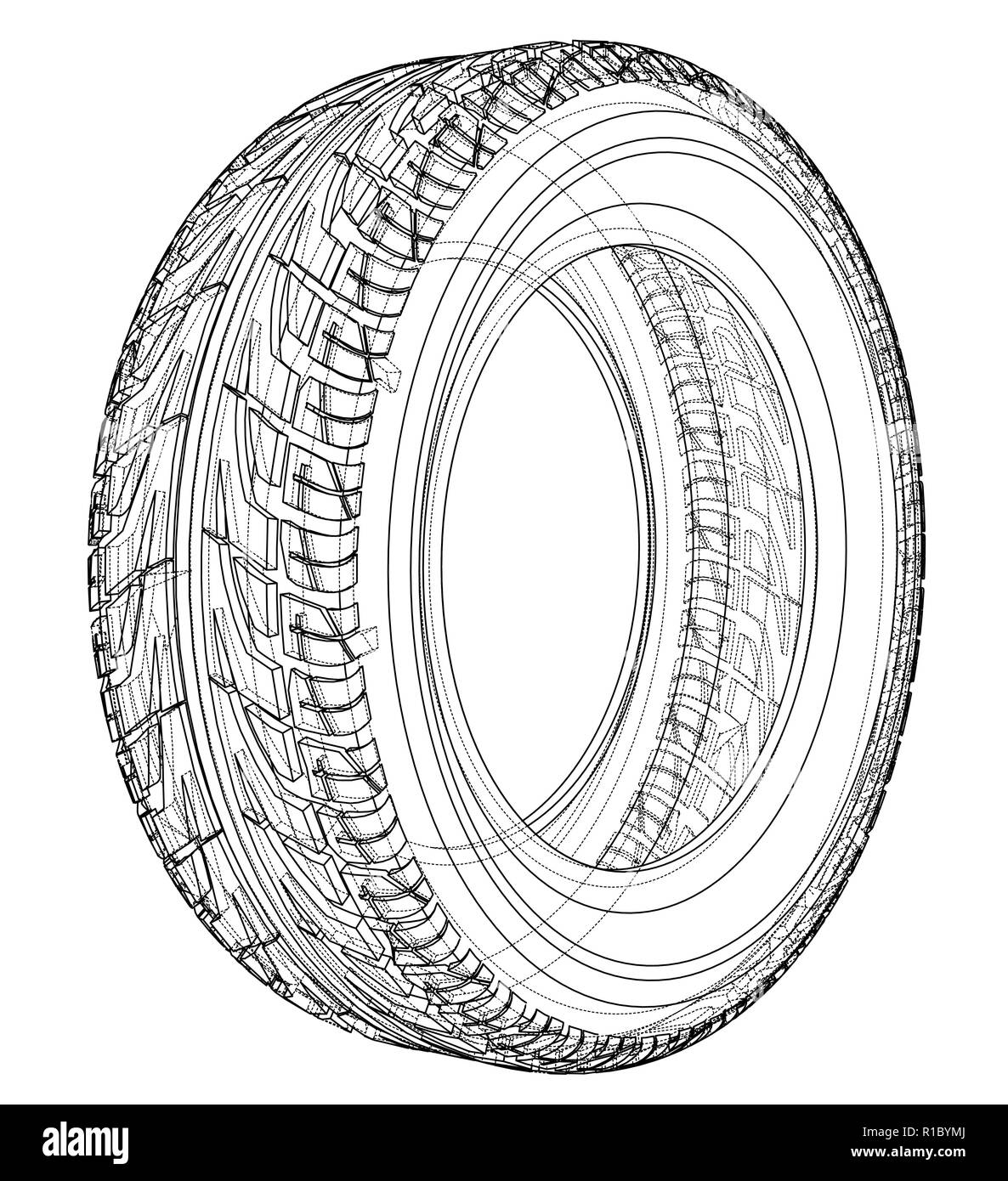 3d rendering tire Stock Vector Images - Alamy