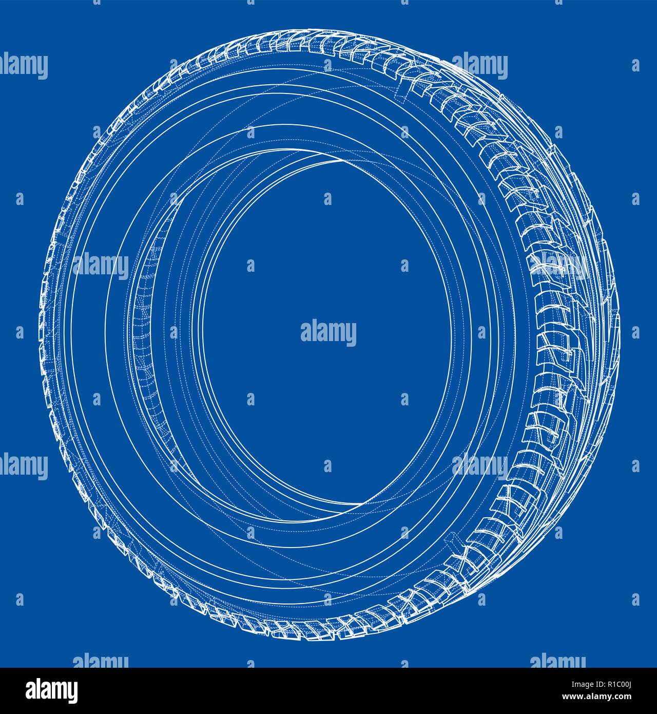Vector wireframe of tire Stock Vector Images - Alamy