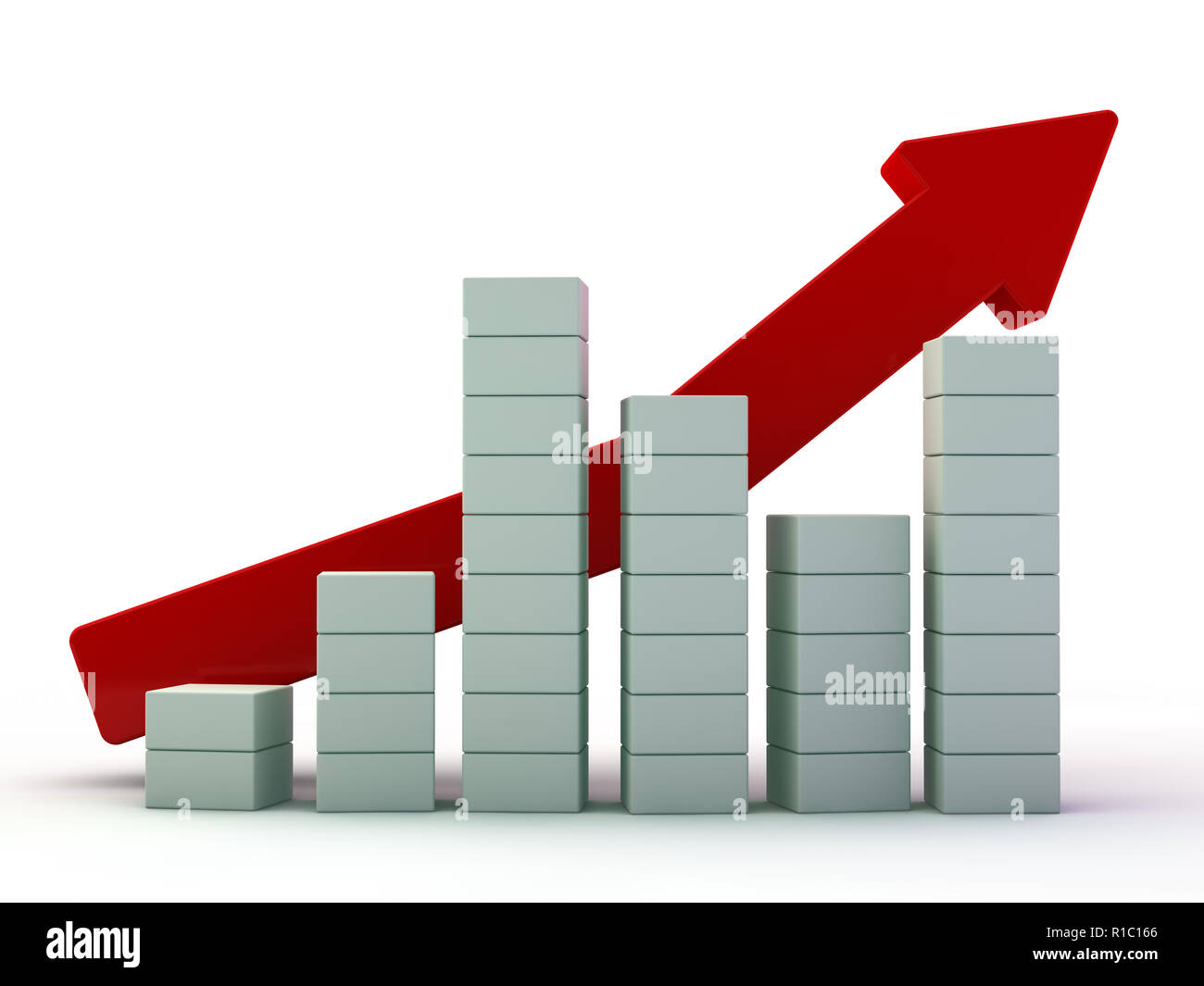 Business graph and growth chart. 3D rendering Stock Photo - Alamy