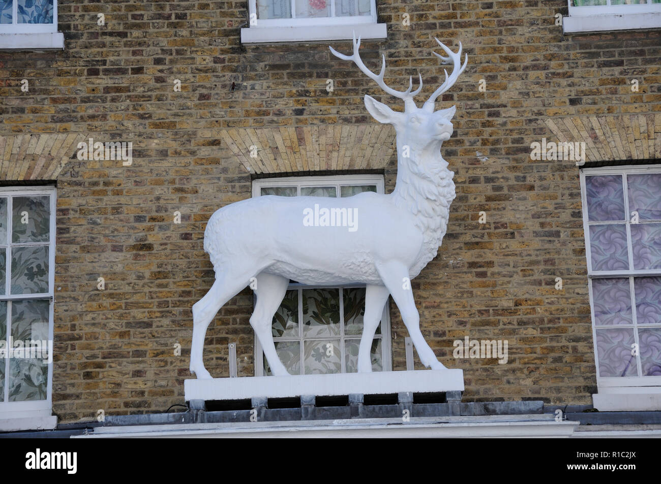 White Hart on shop in North Street, Bishops Stortford, Hertfordshire ...