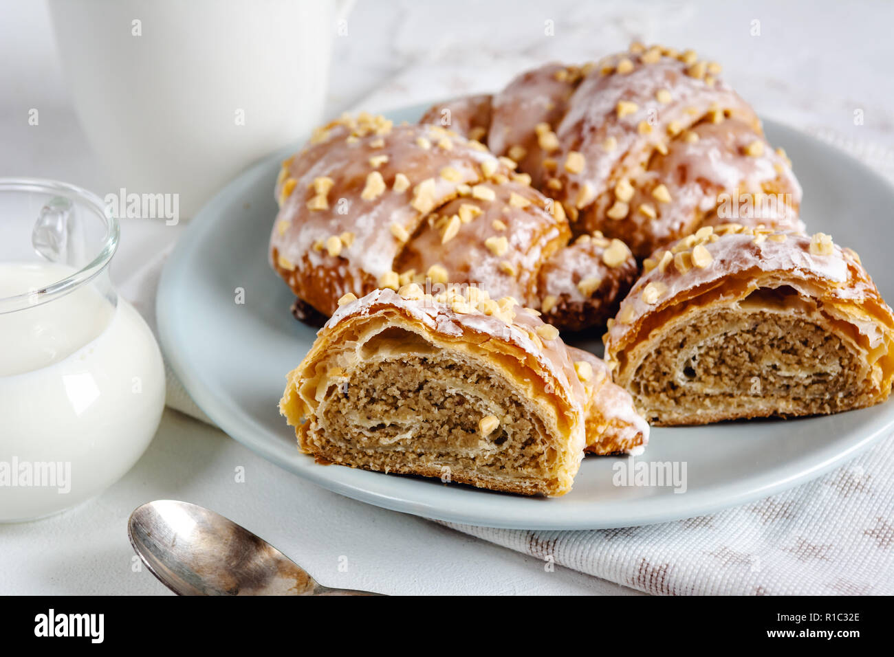 Polish traditional Saint Martin's croissants.Traditional pastries with ...