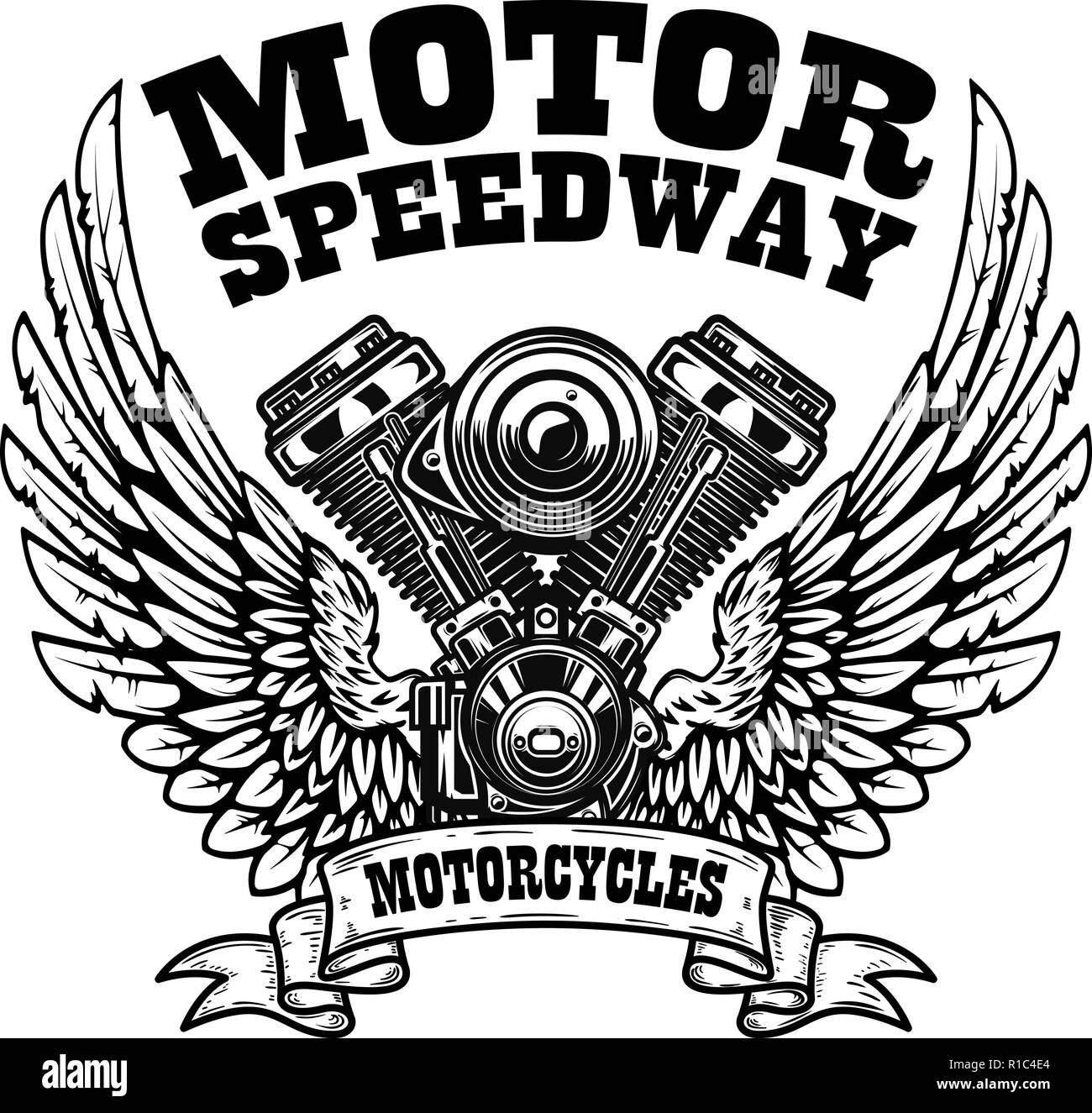 Motorcycle logo Black and White Stock Photos & Images - Alamy
