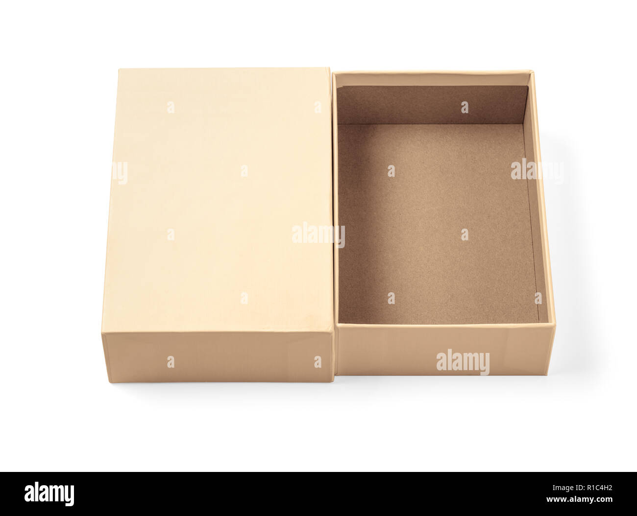 simple brown carton box isolated over white background with clipping ...