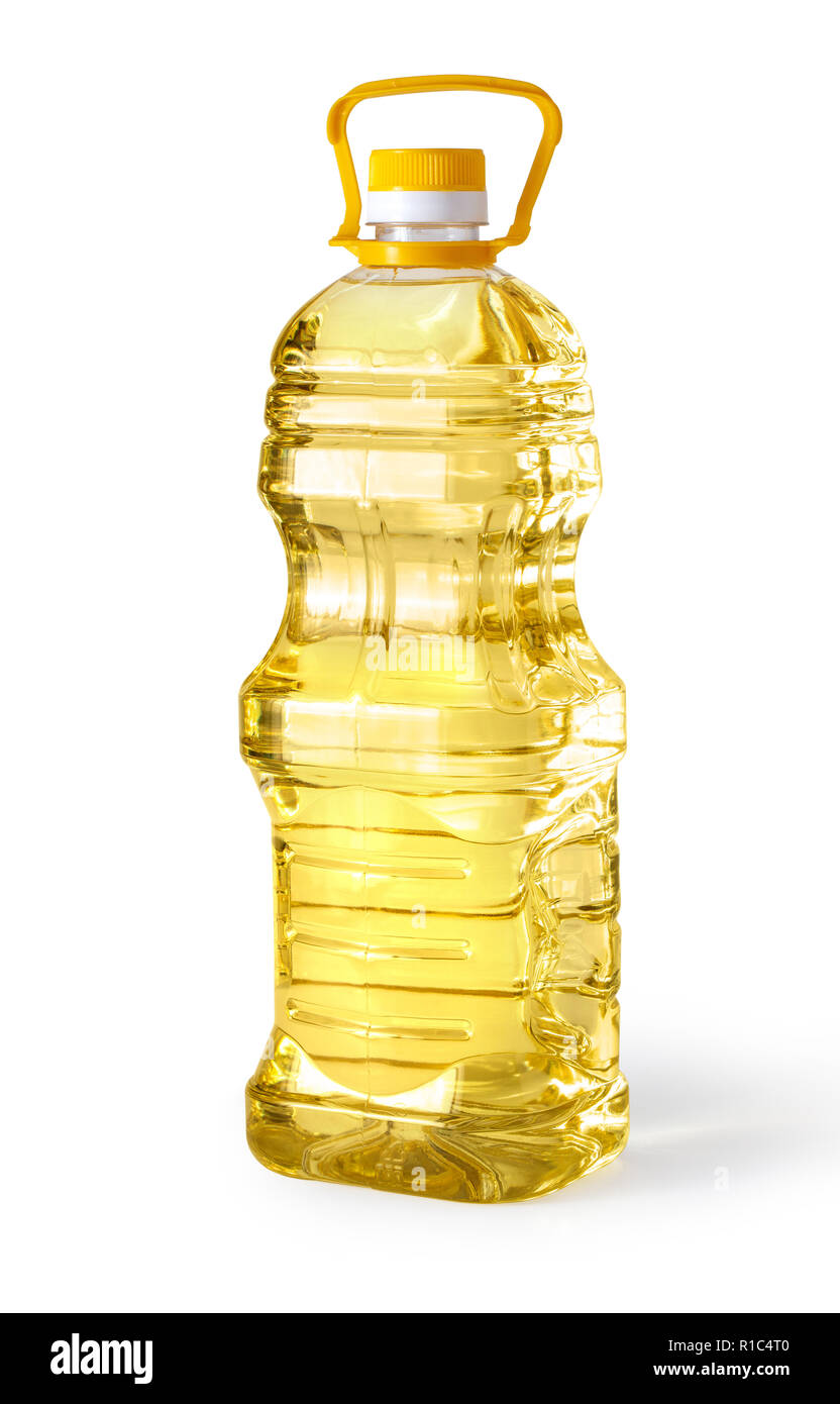 oil plastic bottle isolated on white background with clipping path ...