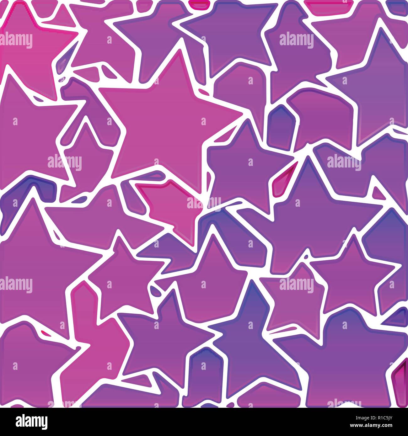 abstract vector stained-glass mosaic background - violet stars Stock ...