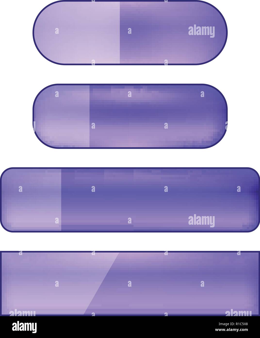vector bright glossy web buttons set - purple and violet Stock Vector ...