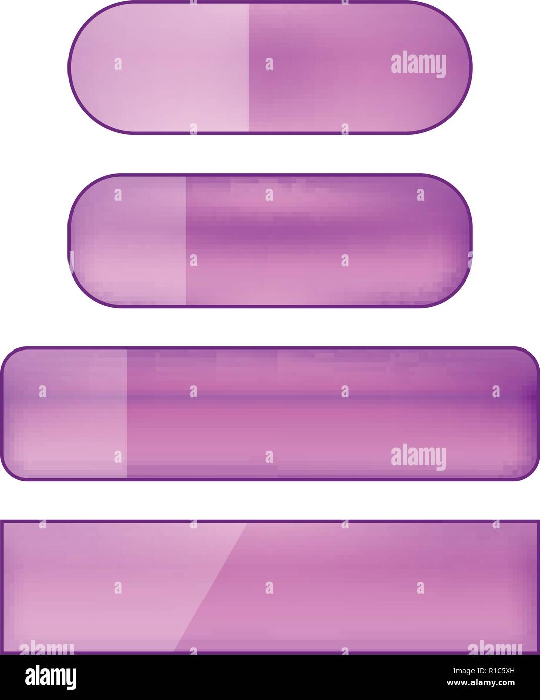 vector bright glossy web buttons set - purple and pink Stock Vector ...