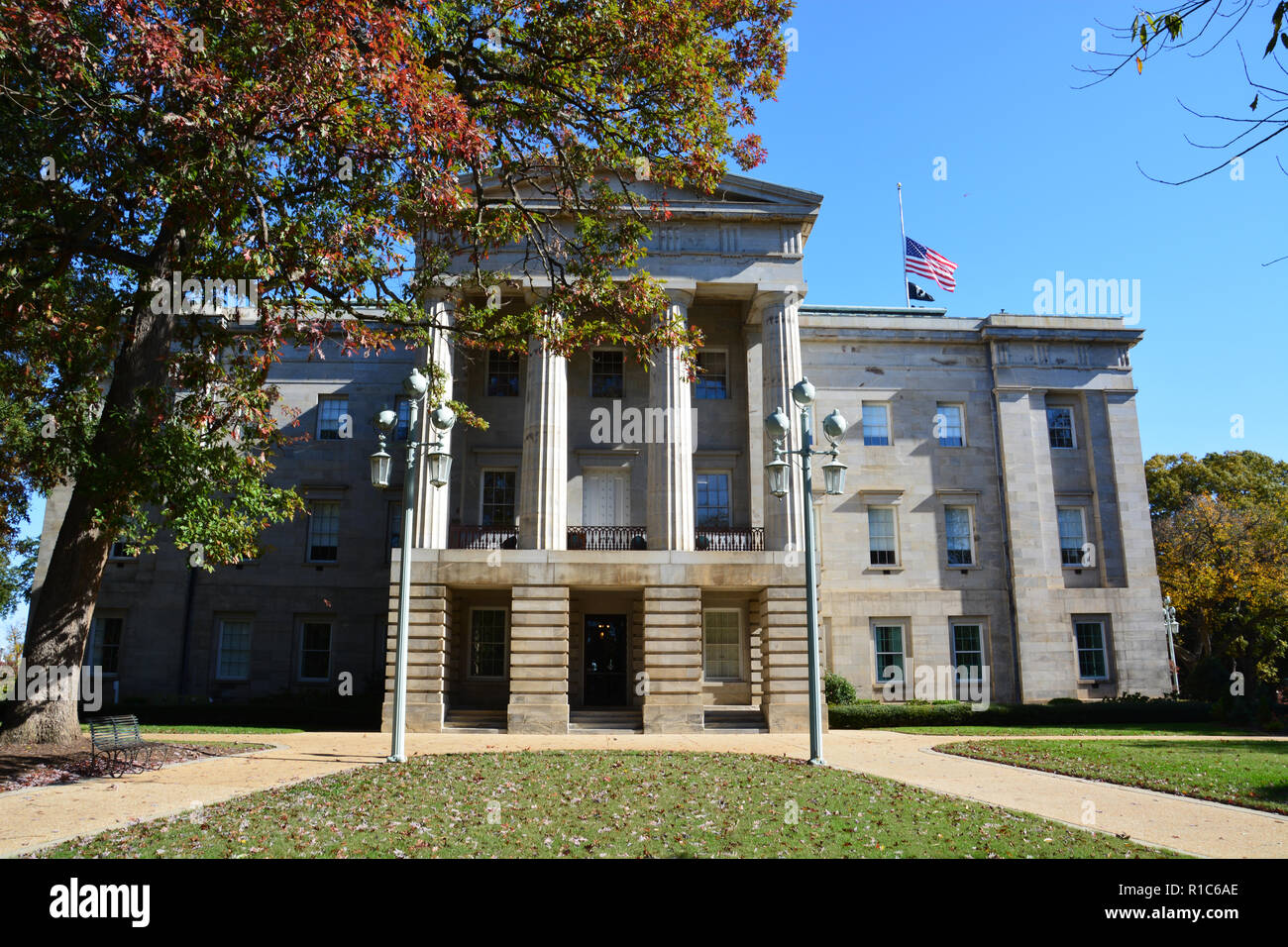 The historic state Capitol building in Raleigh North Carolina Stock ...