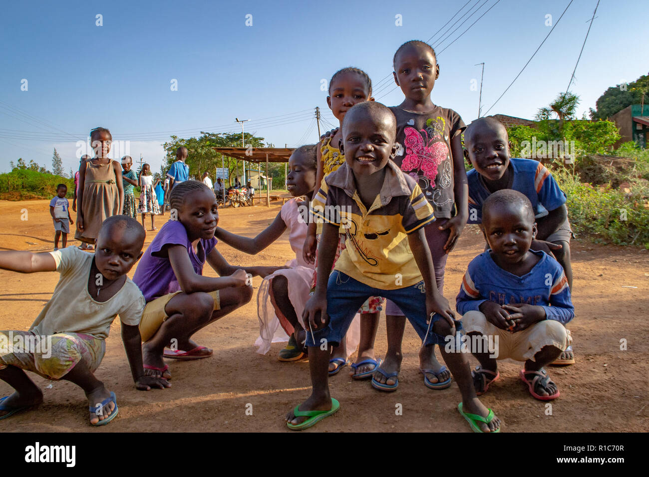 Children in the small village Uhuru, Kenya Stock Photo - Alamy