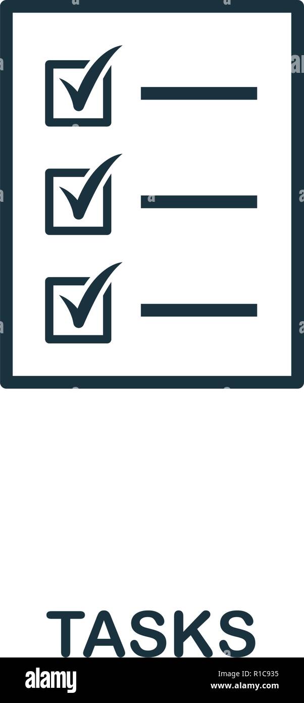 Tasks icon. Premium style design from startup icon collection. UI and ...