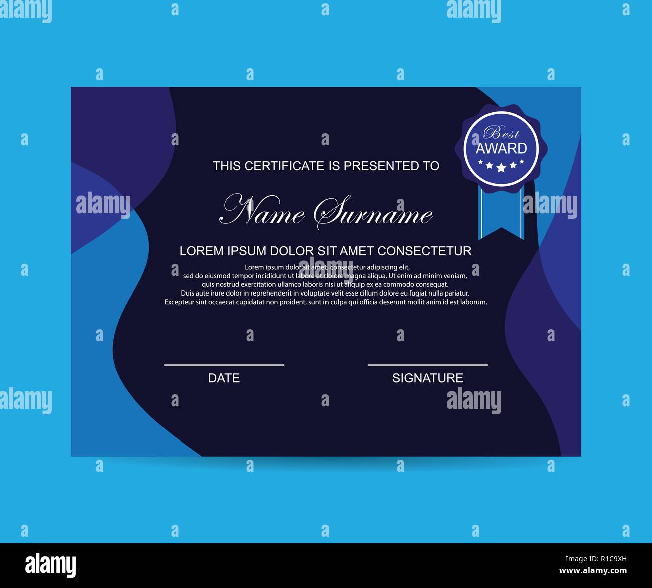 Modern certificate template and background Stock Vector Image & Art - Alamy