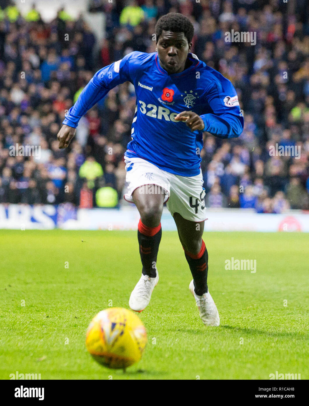 Rangers Serge Atakayi during the Ladbrokes Scottish Premiership match ...