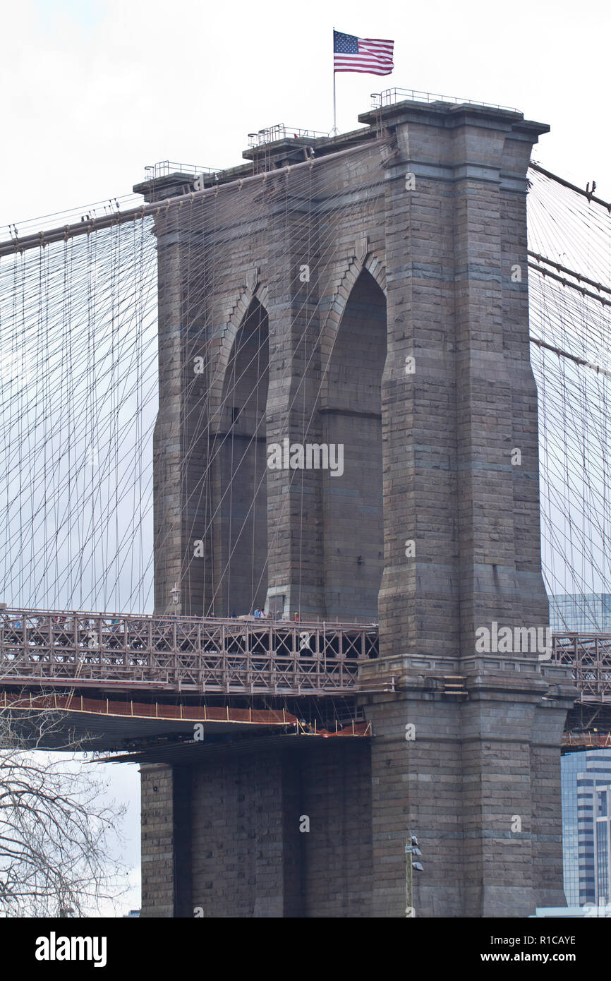 Welcome to New York City. This is NYC. Brooklyn Bridge Stock Photo - Alamy