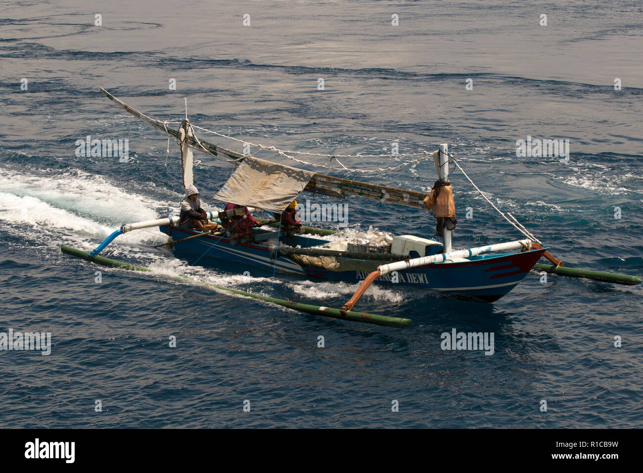 Traditional fishing boat in java island hi-res stock photography and ...