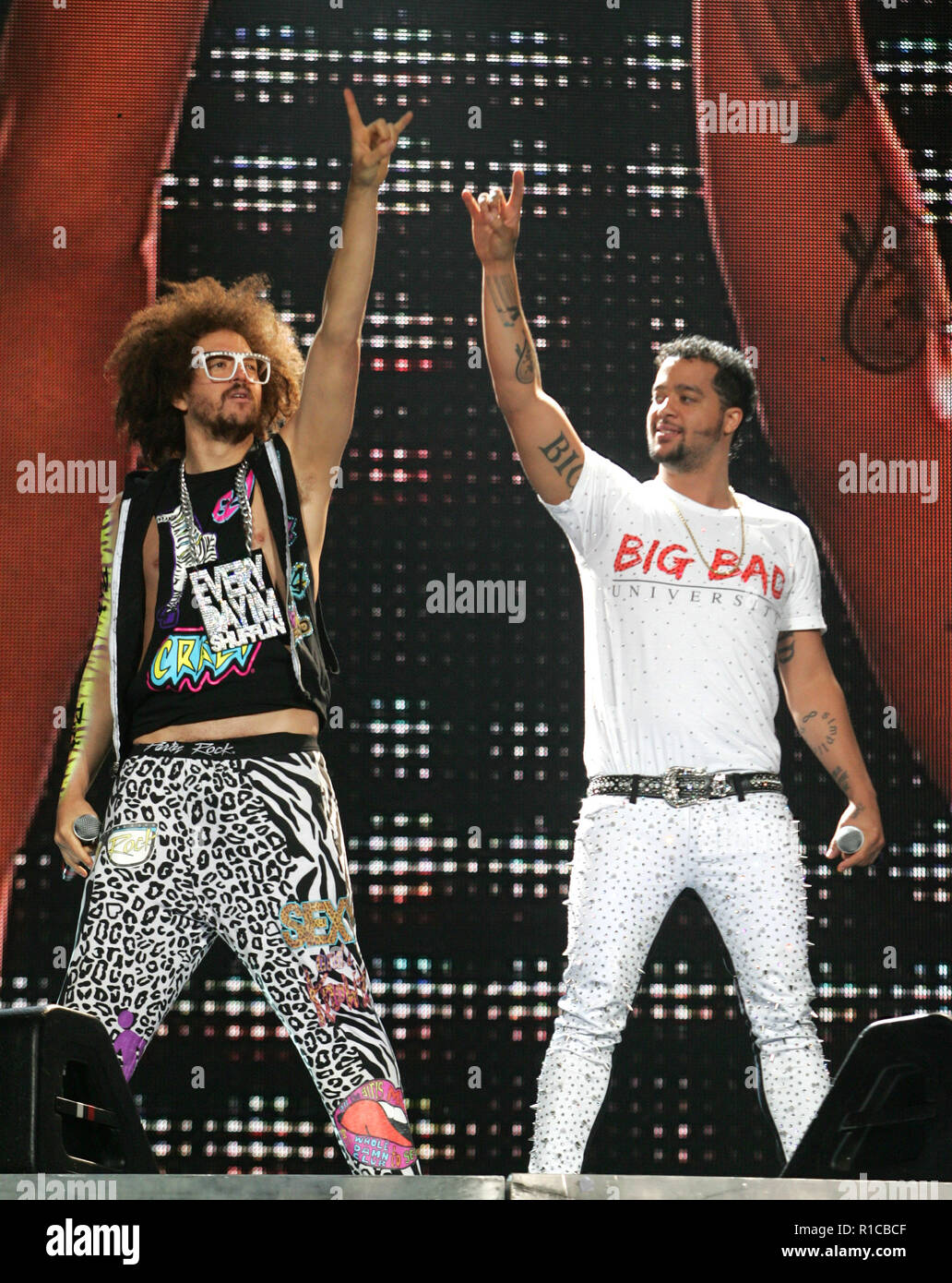 LMFAO perfoms in concert at the American Airlines Arena, in Miami ...