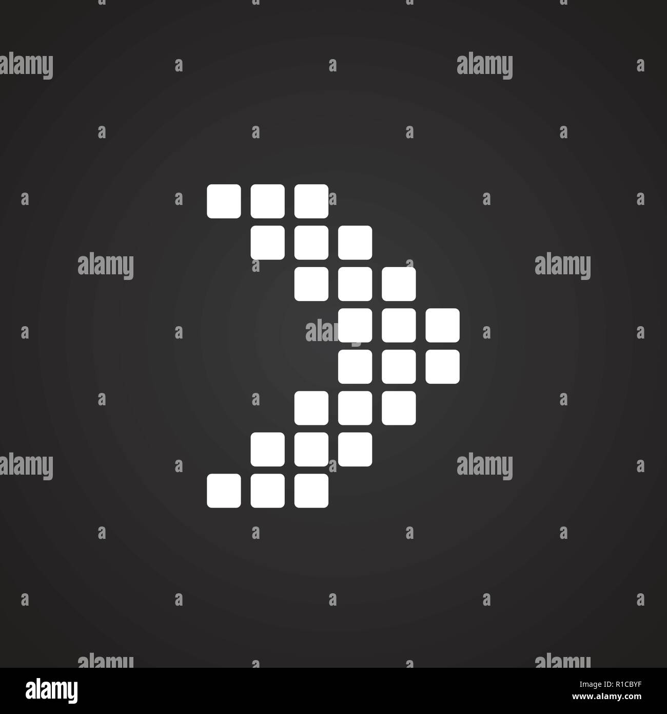 Digital Arrow on black background Stock Vector Image & Art - Alamy