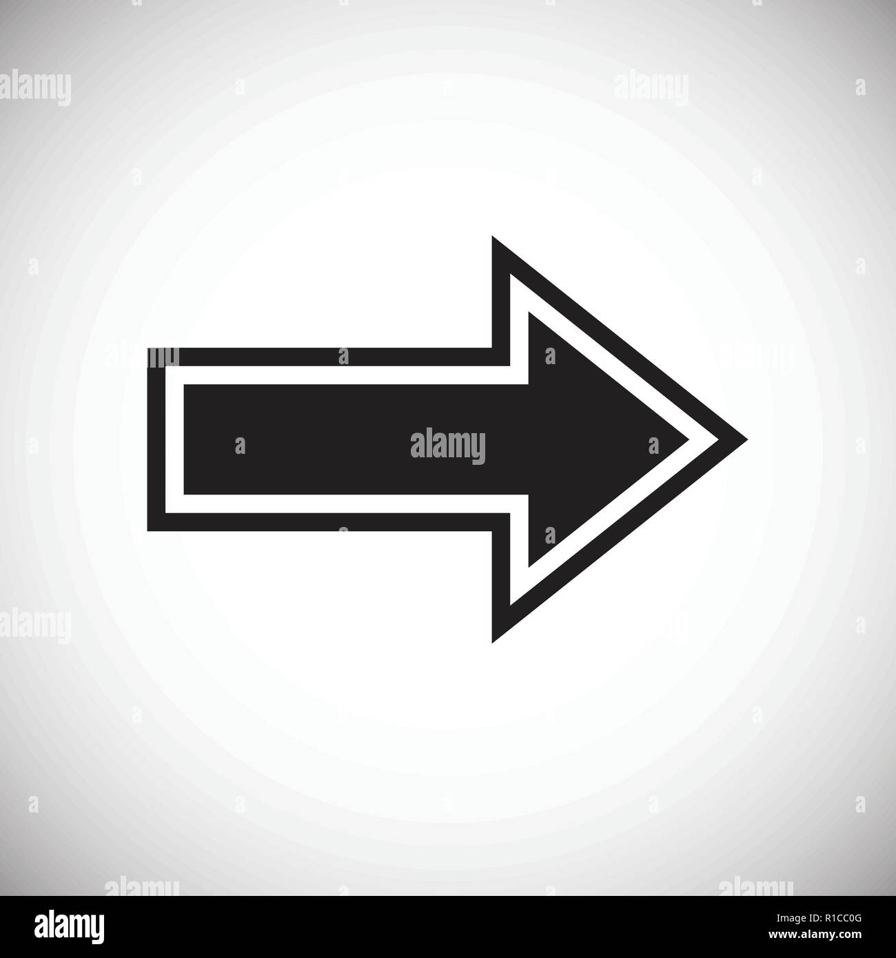 Arrow with outline on white background Stock Vector Image & Art - Alamy