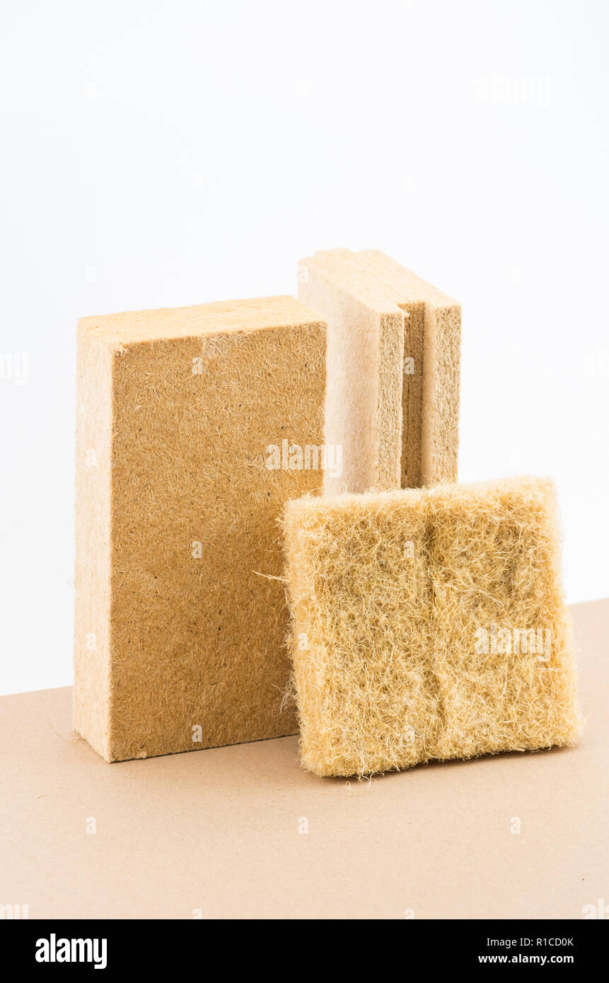 natural fibers wall insulating materials - hemp fiber panel Stock Photo ...