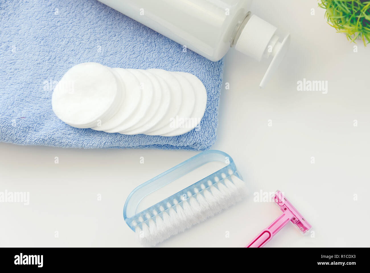 the feminine hygiene products on white background. health and beauty ...