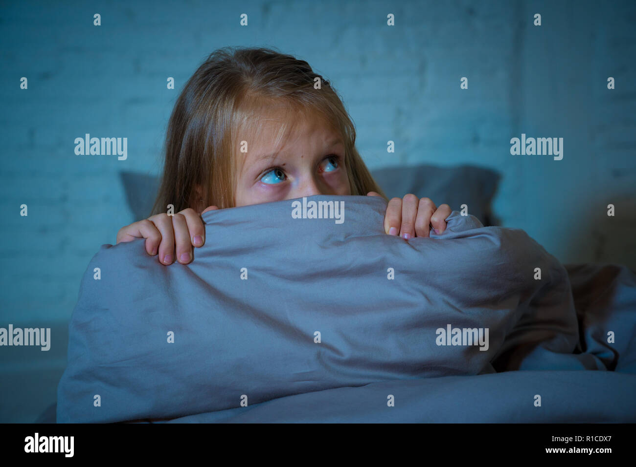 Scared Little Girl Hiding