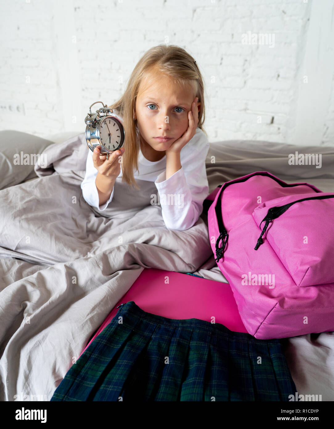 Tired children bed school hi-res stock photography and images - Alamy