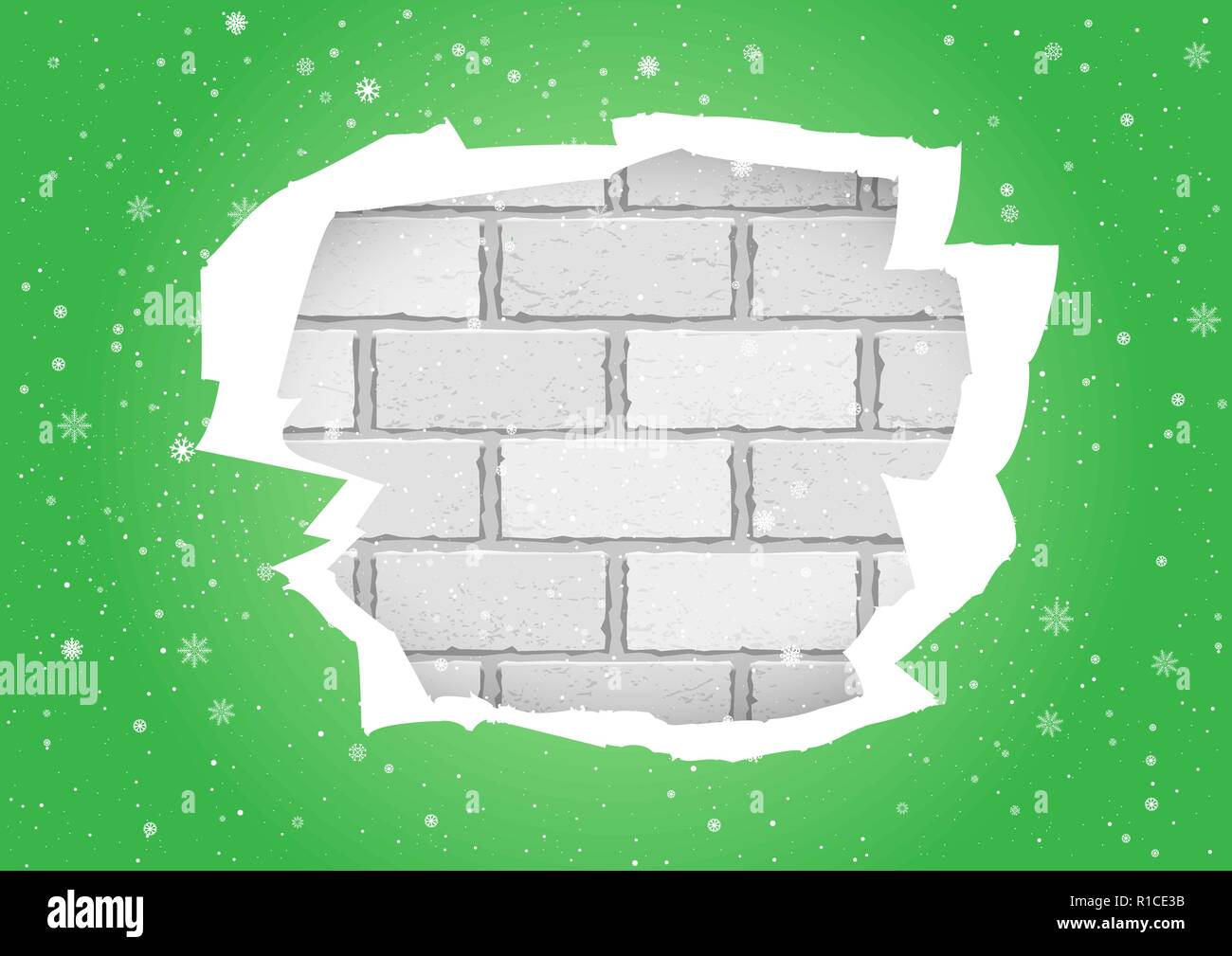 Green brick wall abstract Stock Vector Images - Alamy