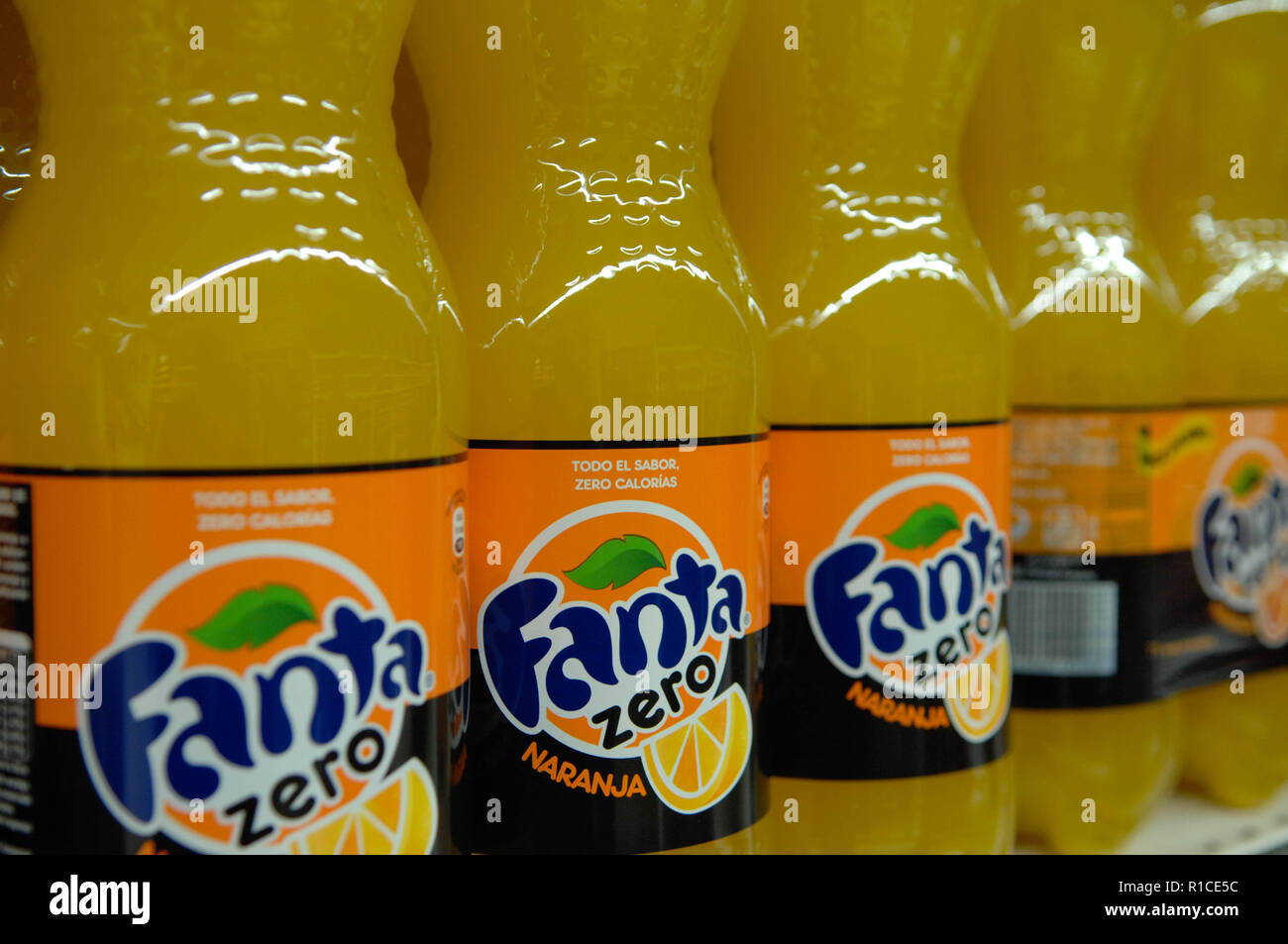 bottles of Fanta,soda,orange Stock Photo - Alamy