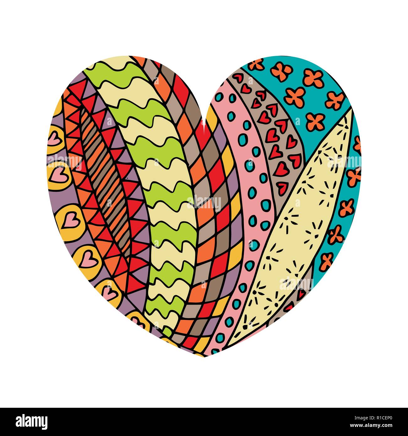 Shape of heart tangle pattern. Vector illustration. Valentine s day ...