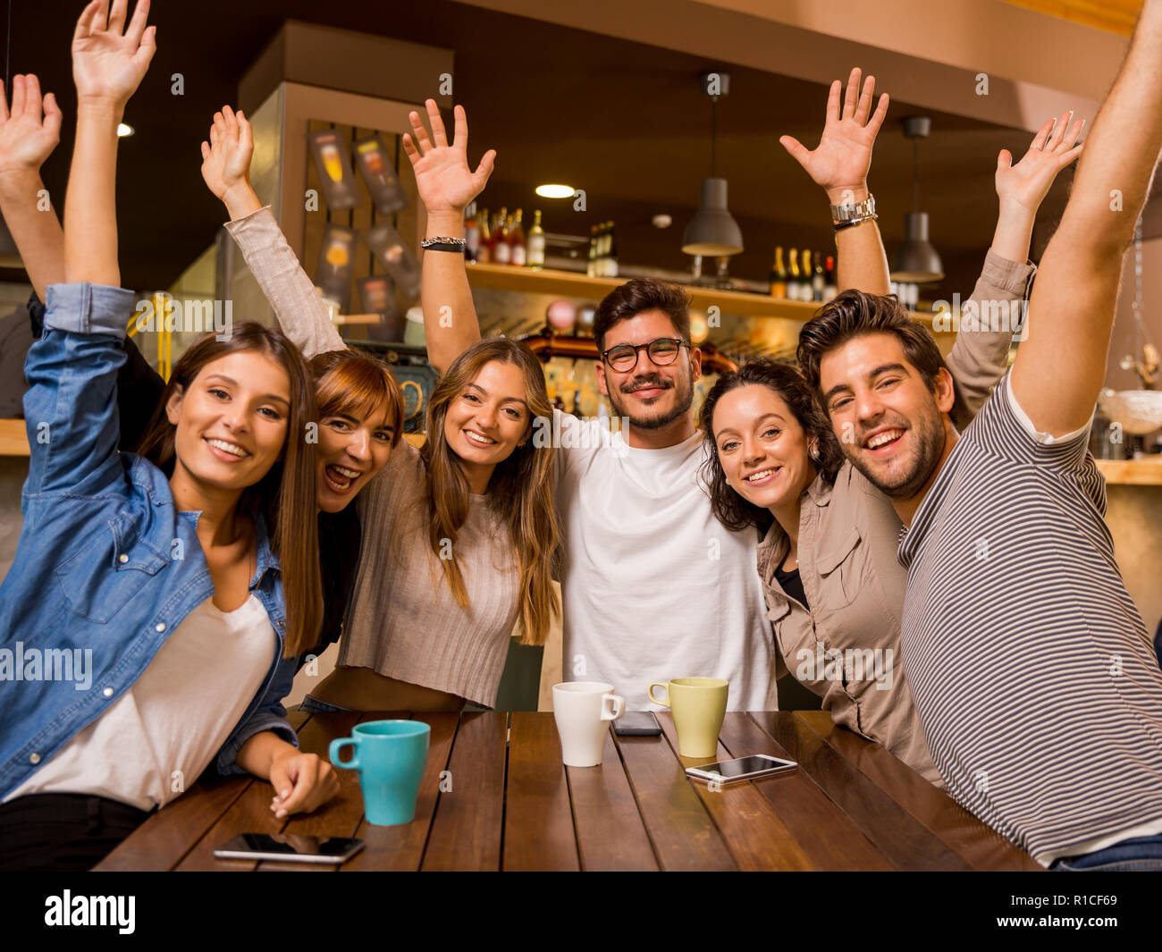 Up friendship group hi-res stock photography and images - Alamy