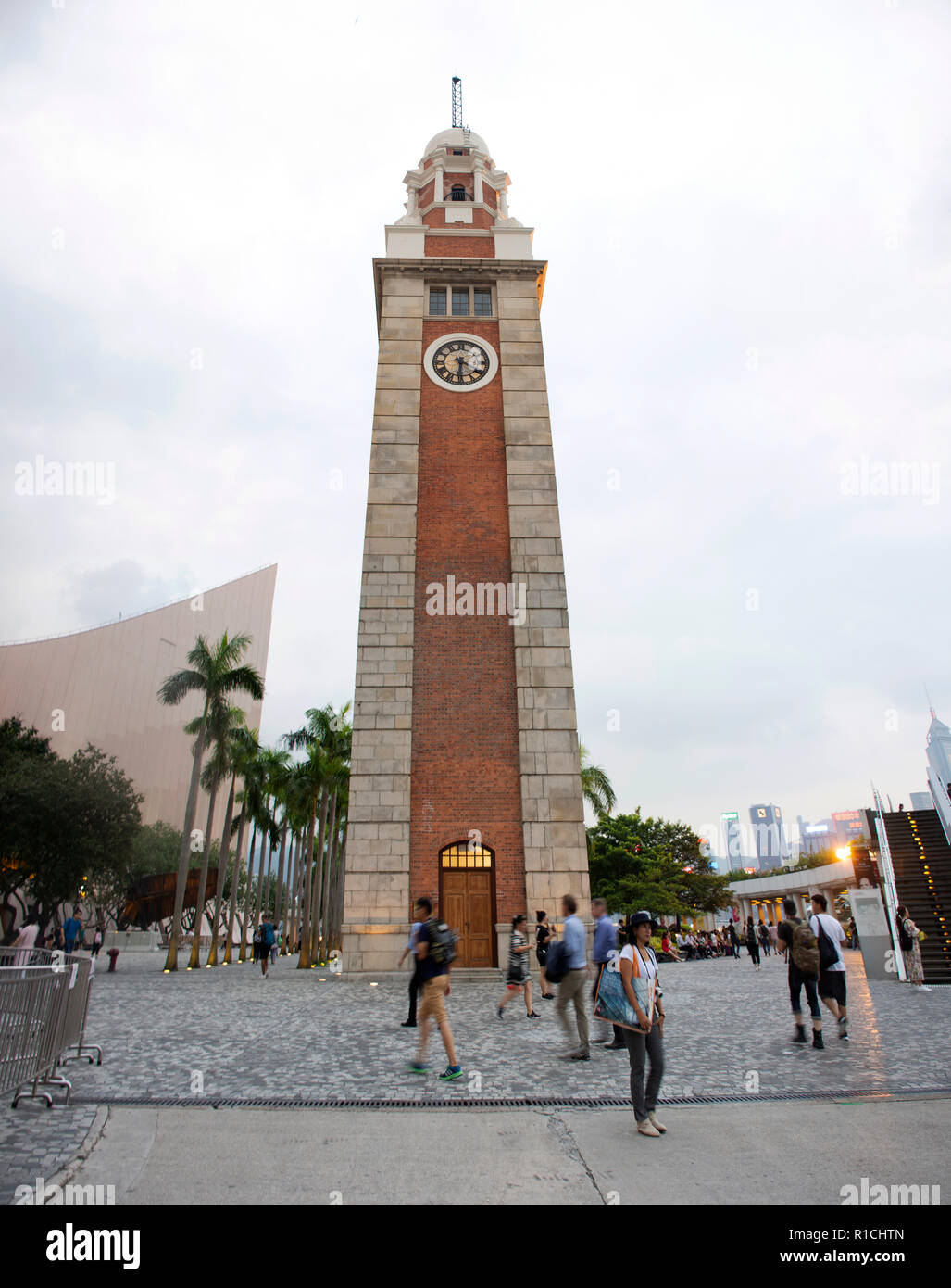 Chinese and foreigners people travel visit at square of Former Kowloon - Canton Railway Clock ...