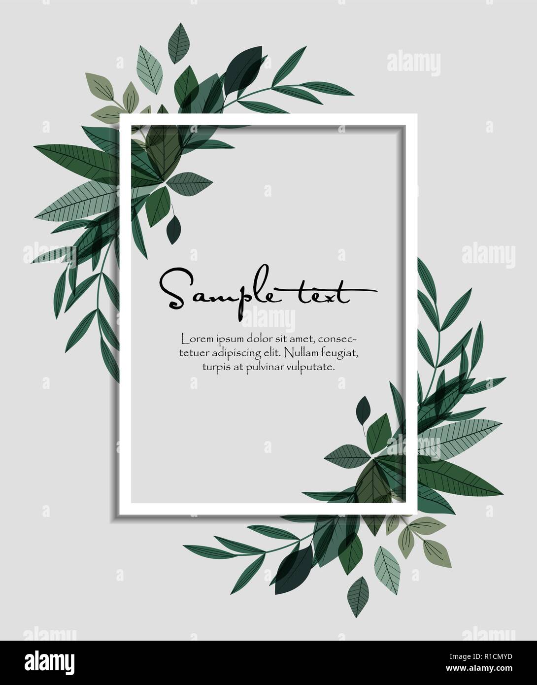 Nature decoration leaves Stock Vector Image & Art - Alamy