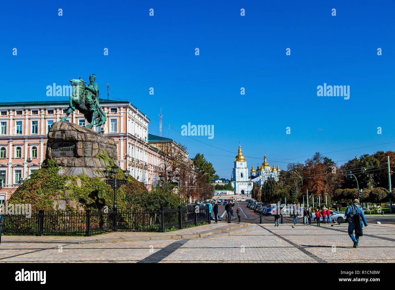 Bogdan Khmelnytsky monument in Sofia area ,city center Kiev, Ukraine 06 ...