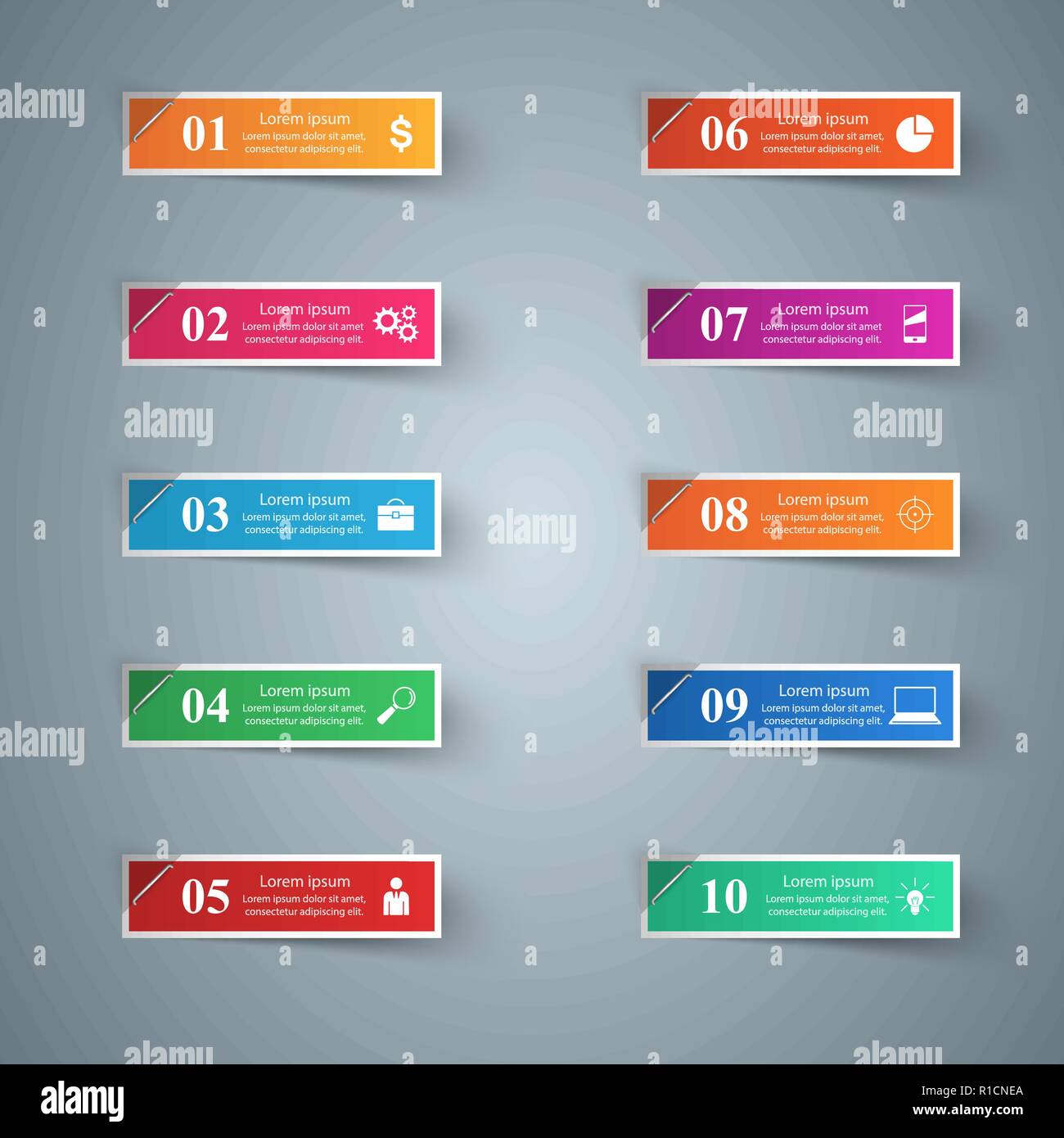 Infographic design. List of 10 items Stock Vector Image & Art - Alamy