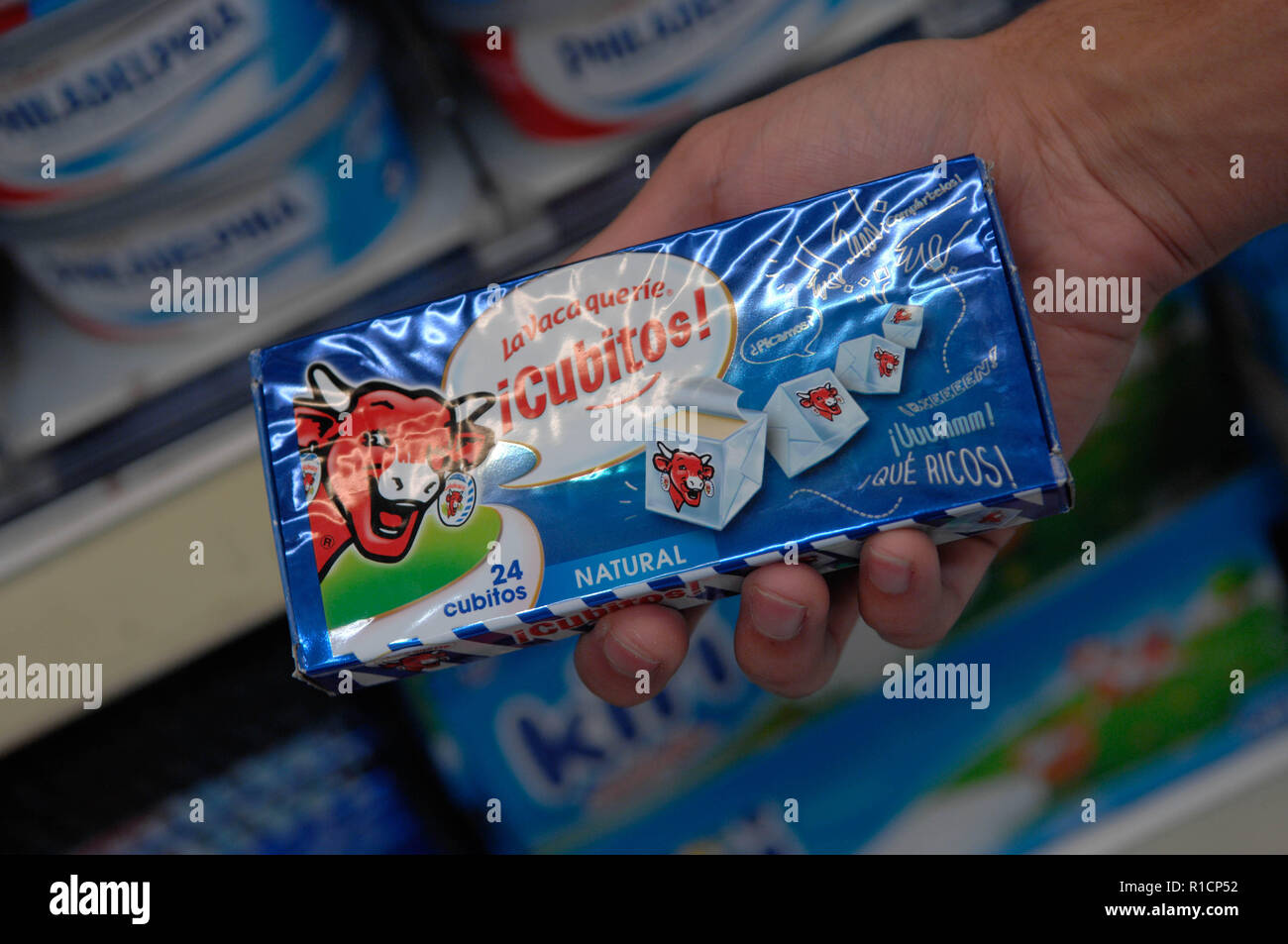 the laughing cow,cheese Stock Photo - Alamy