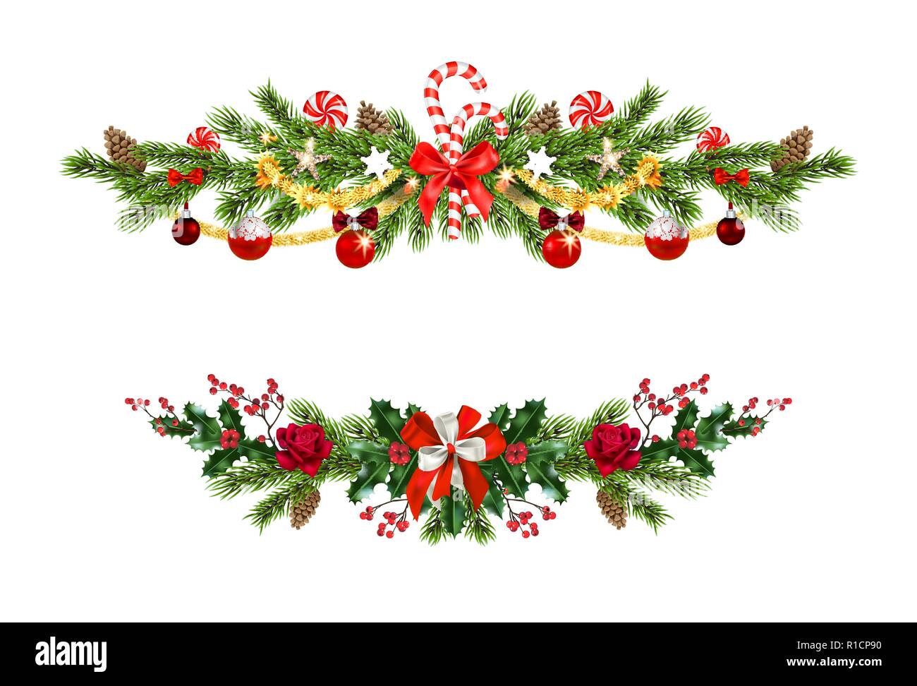 Holiday style tree frame Stock Vector Images - Alamy