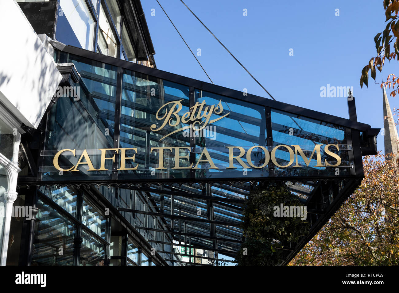 Exterior of Bettys Tea Rooms on The Grove, in Ilkley, North Yorkshire ...