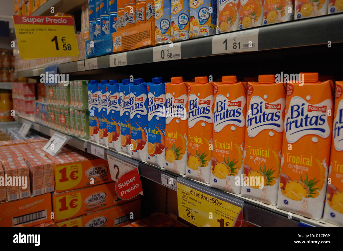 Bi frutas,milk juice Stock Photo - Alamy