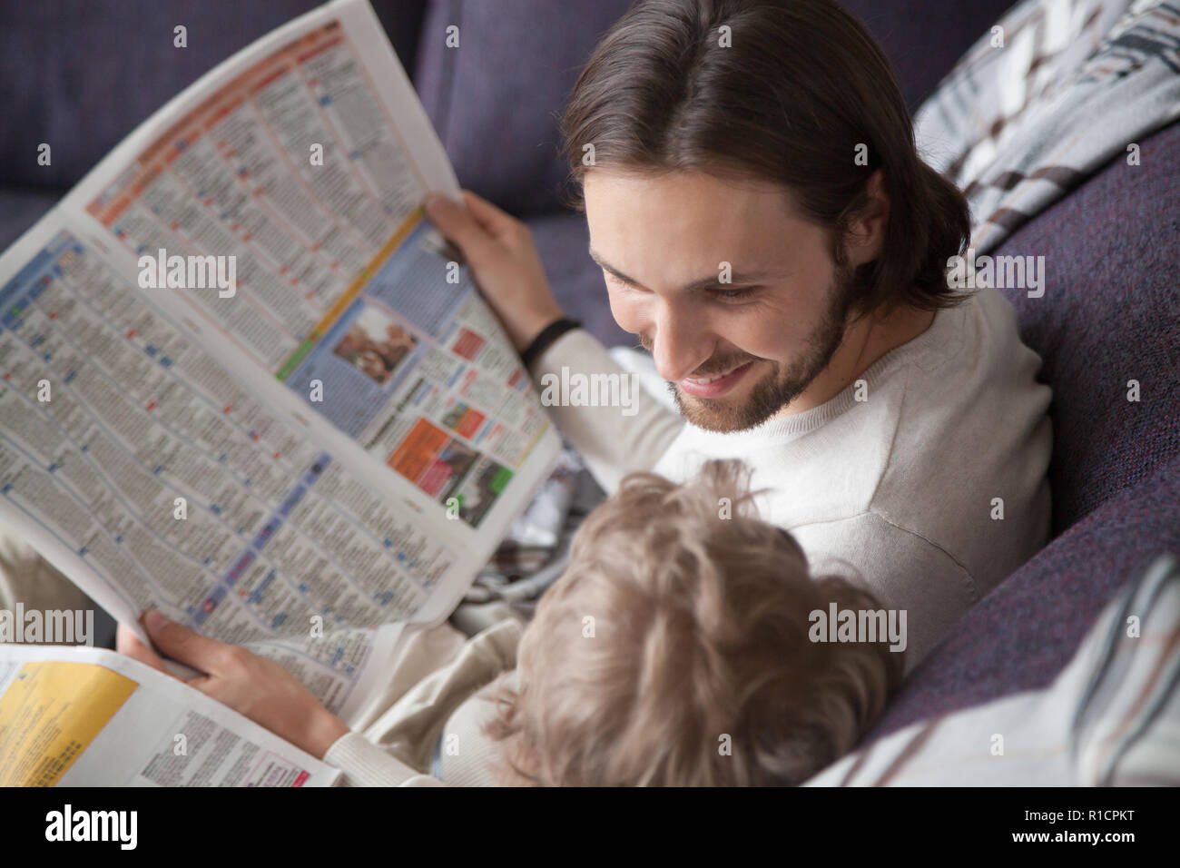 Child copying father hi-res stock photography and images - Alamy