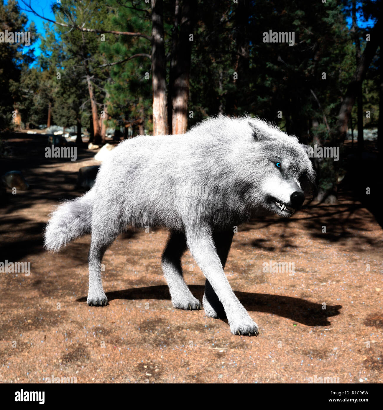 Digital 3D Illustration of a Wolf Stock Photo - Alamy
