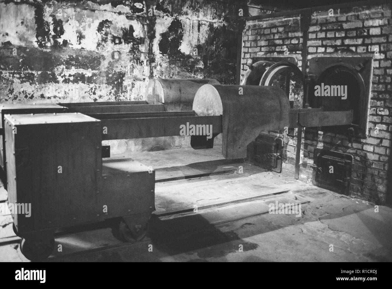 Auschwitz crematory Black and White Stock Photos & Images - Alamy