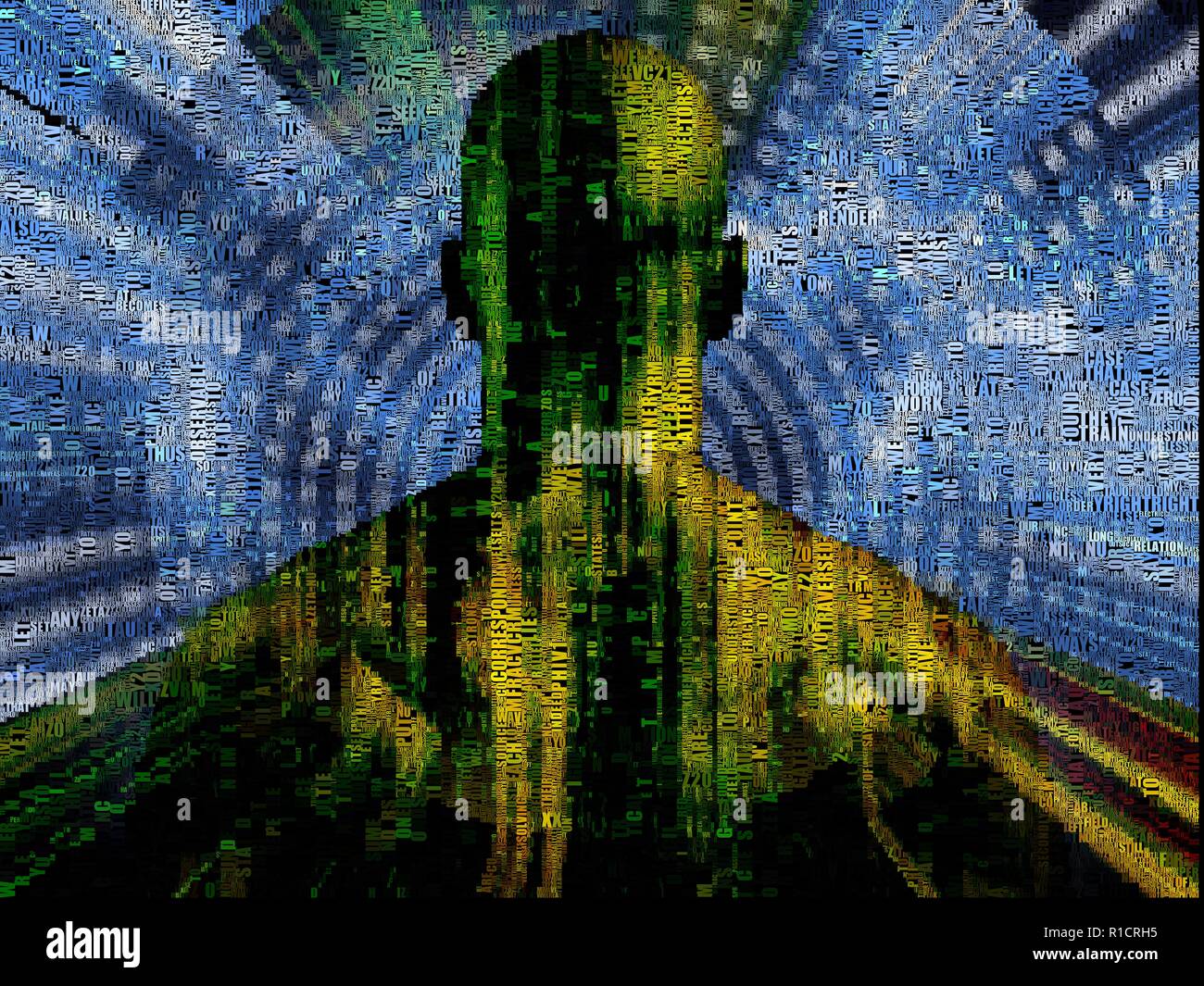 Binary typography art hi-res stock photography and images - Alamy