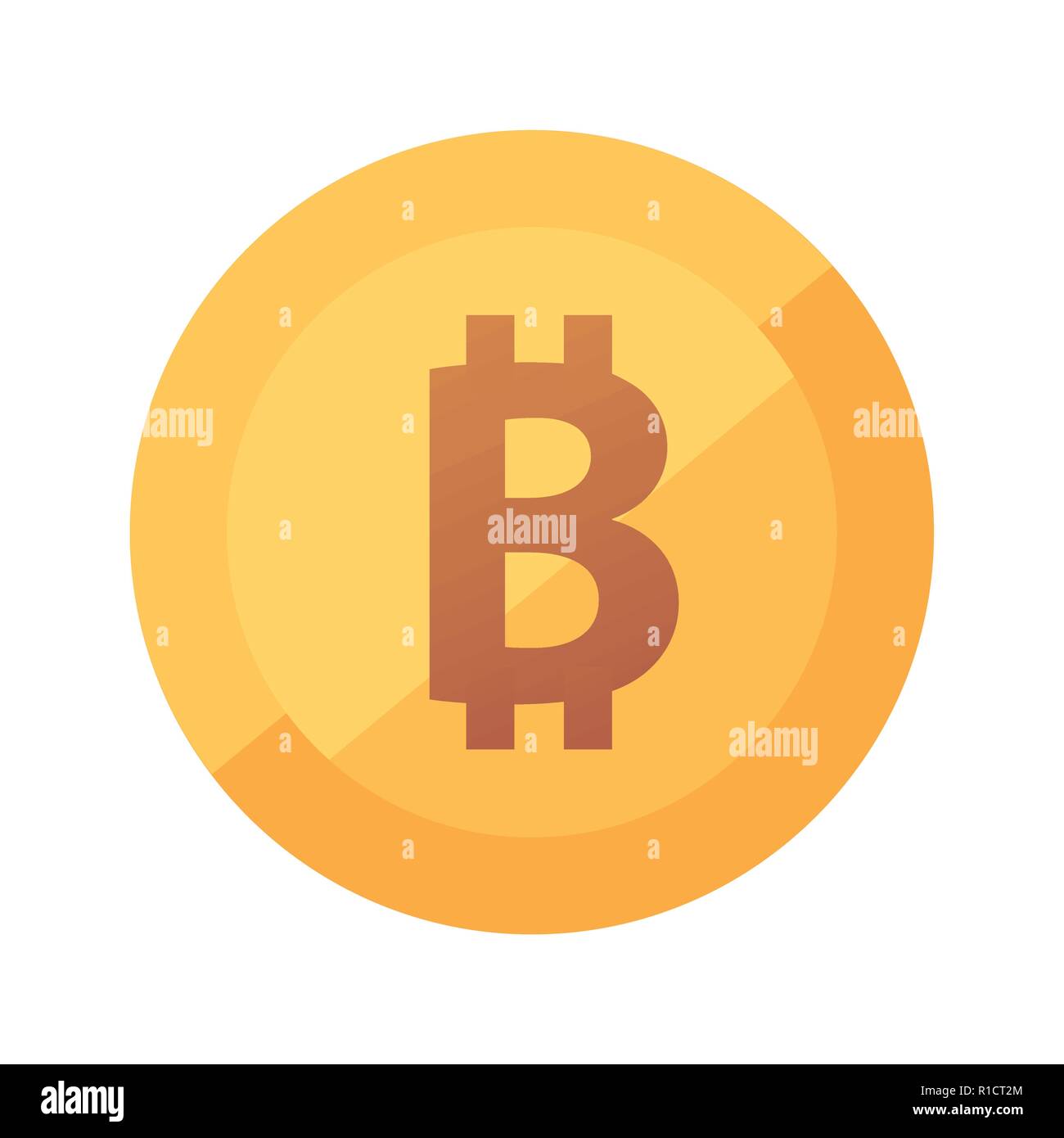 Bitcoin Gold flat icon. Round logo of Cryptocurrency blockchain token ...