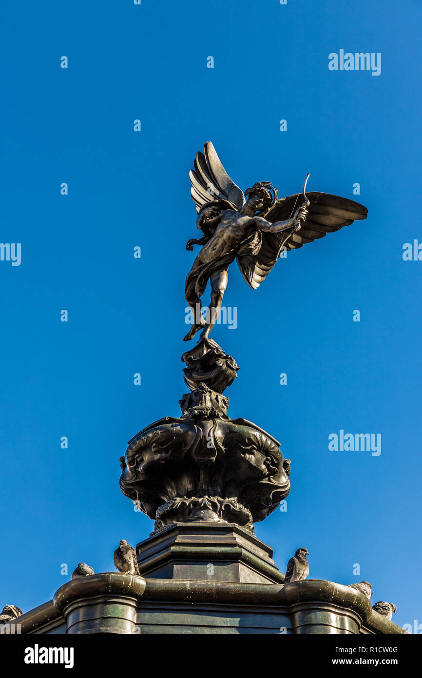 Eros anteros statue piccadilly circus hi-res stock photography and ...