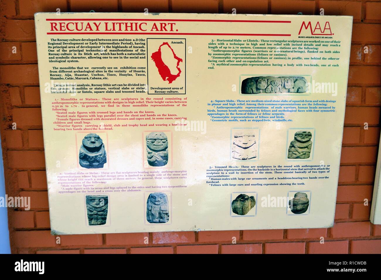 Sign -Recuay lthic sculptures- Archaeological Museum of Ancash "Augusto ...