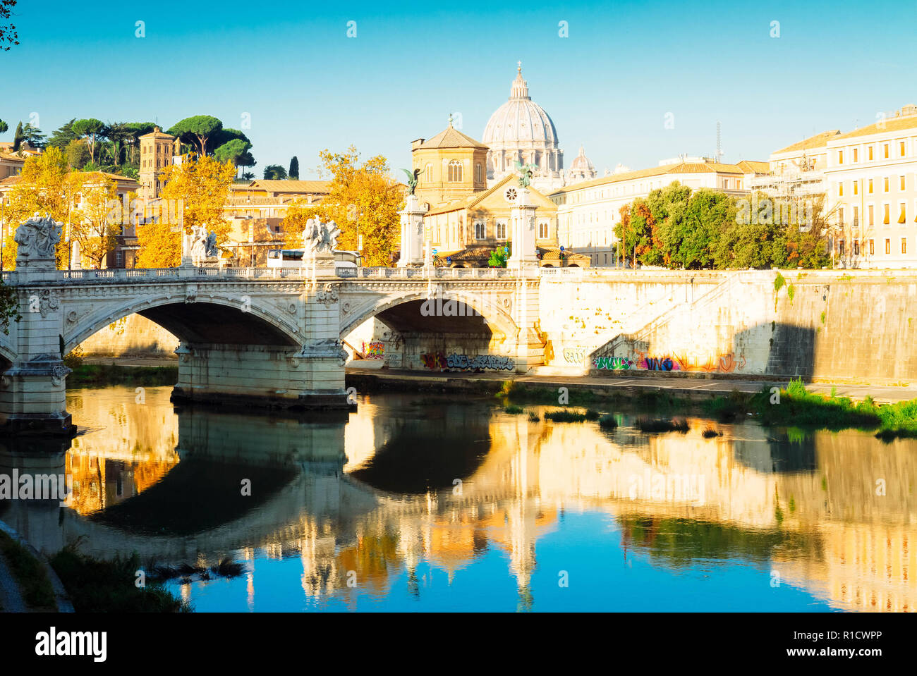 St. Peter's cathedral over bridge Stock Photo - Alamy