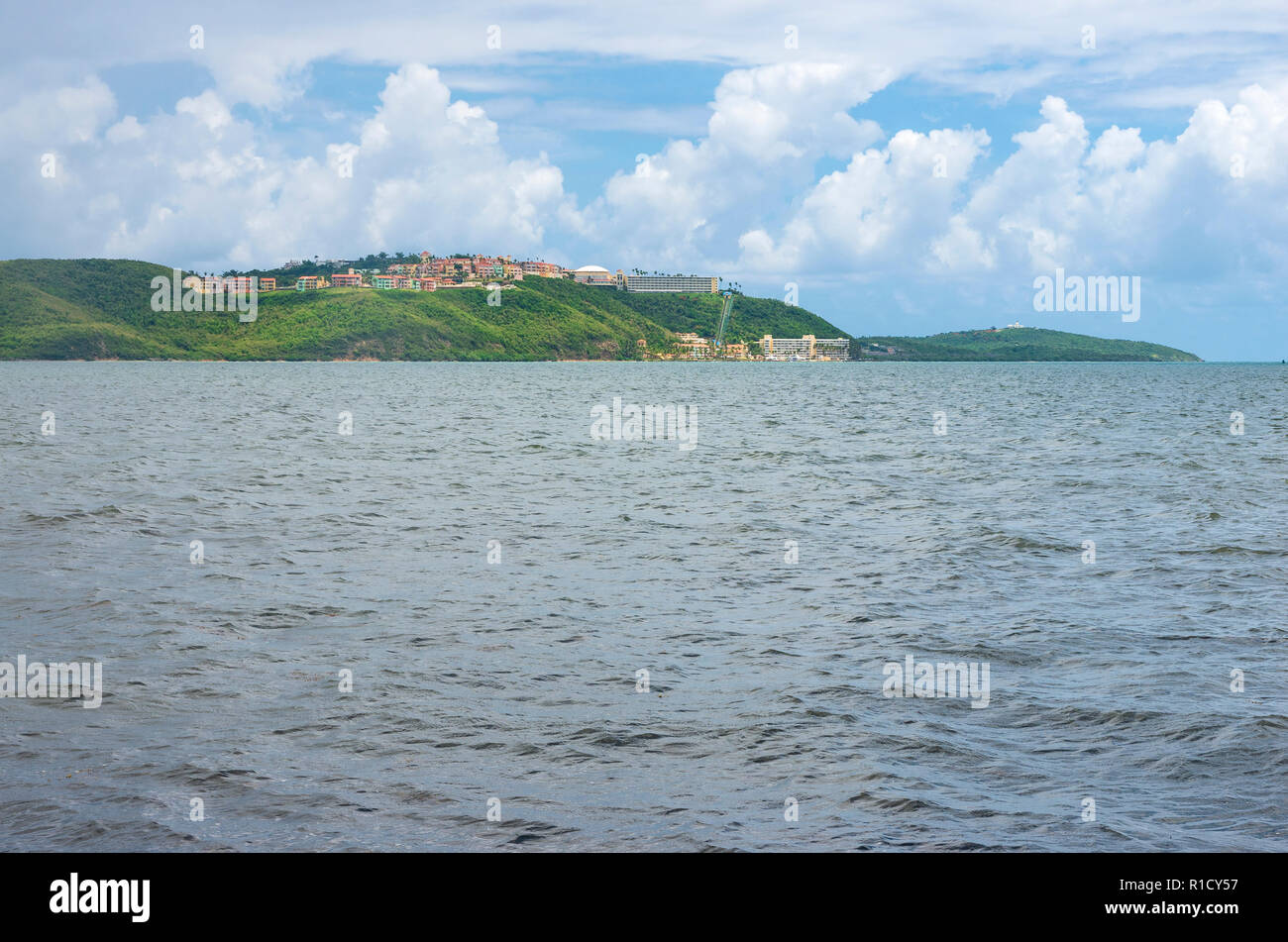 fajardo bay and hills along atlantic coastline in puerto rico Stock ...