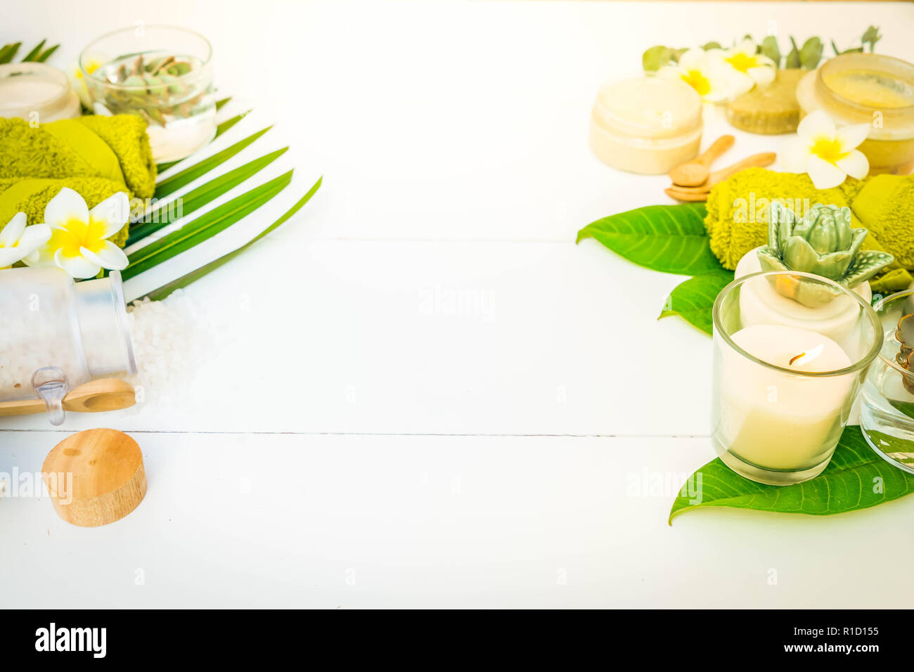 Beauty background with facial cosmetic products Stock Photo - Alamy